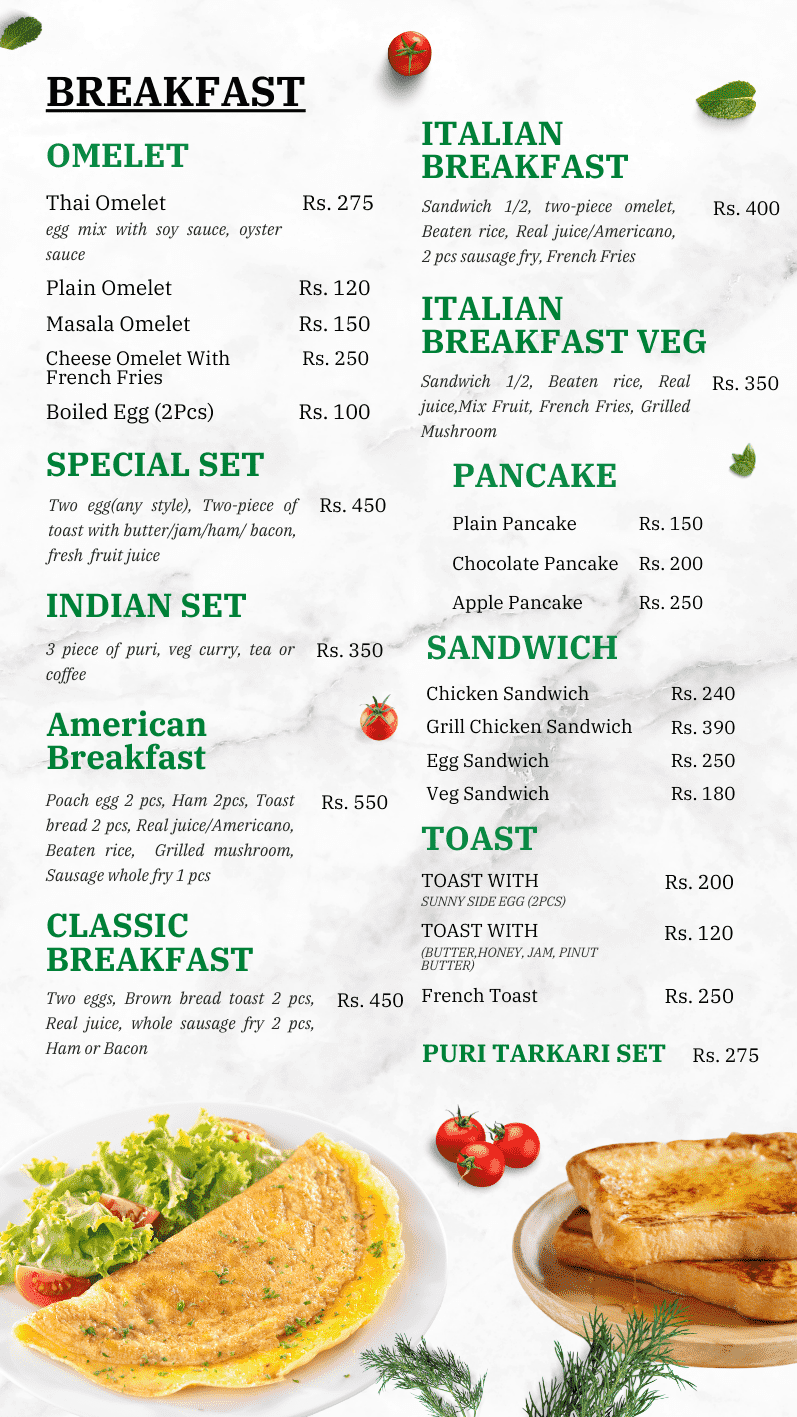 Menu – Chautari Cafe & Marsi Thakali